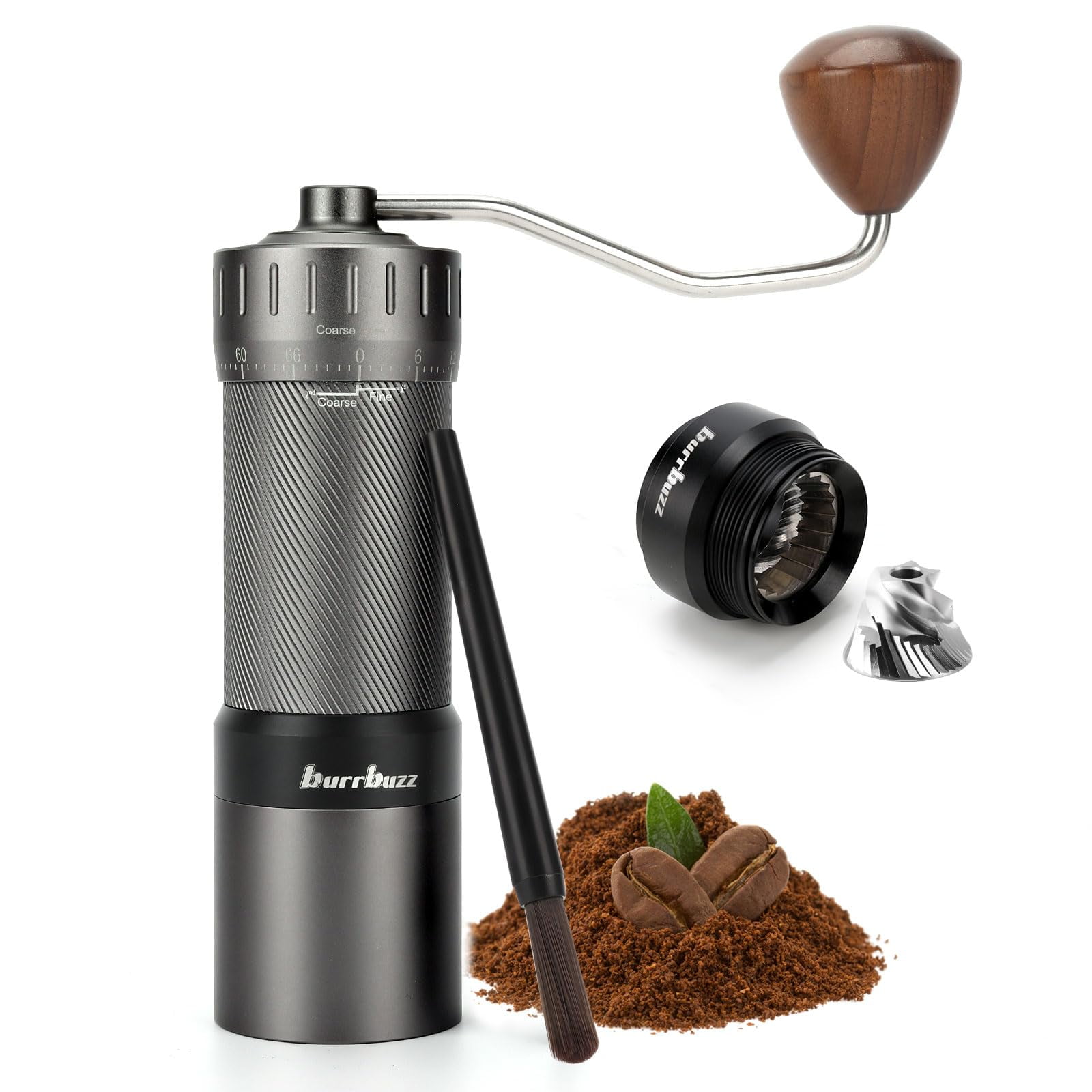 MB2 Manual Coffee Grinder, External Adjustment, 35g Large Capacity Burr ...