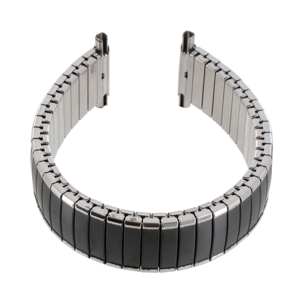 MB7276W 16-22mm Black PVD Stainless Steel Expansion Watch Band ...