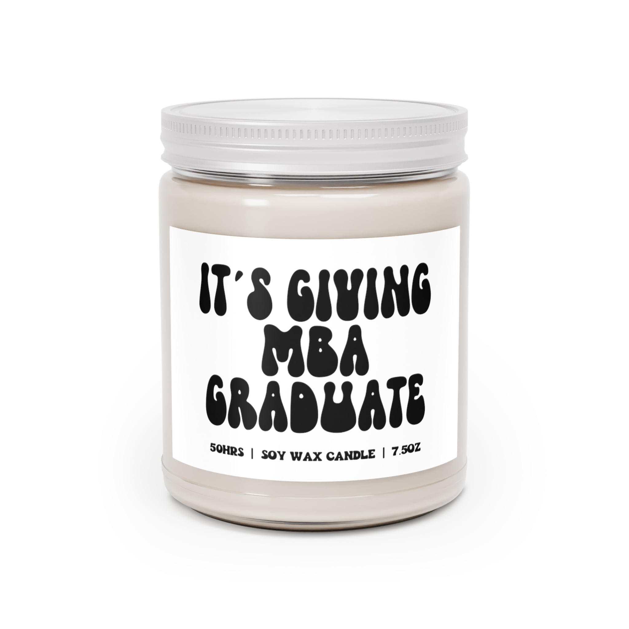 MBA Graduate Graduation Candle Gifts Office Decor Scented Vanilla Soy ...