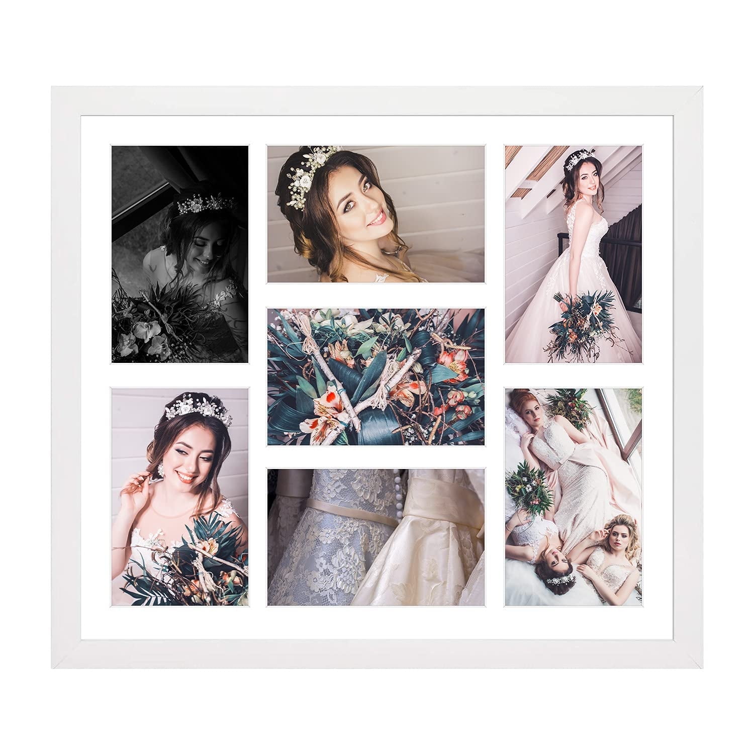 MBC MAT BOARD CENTER, 13.7x15.7 Inch Collage Picture Frame with 7-4x6 ...