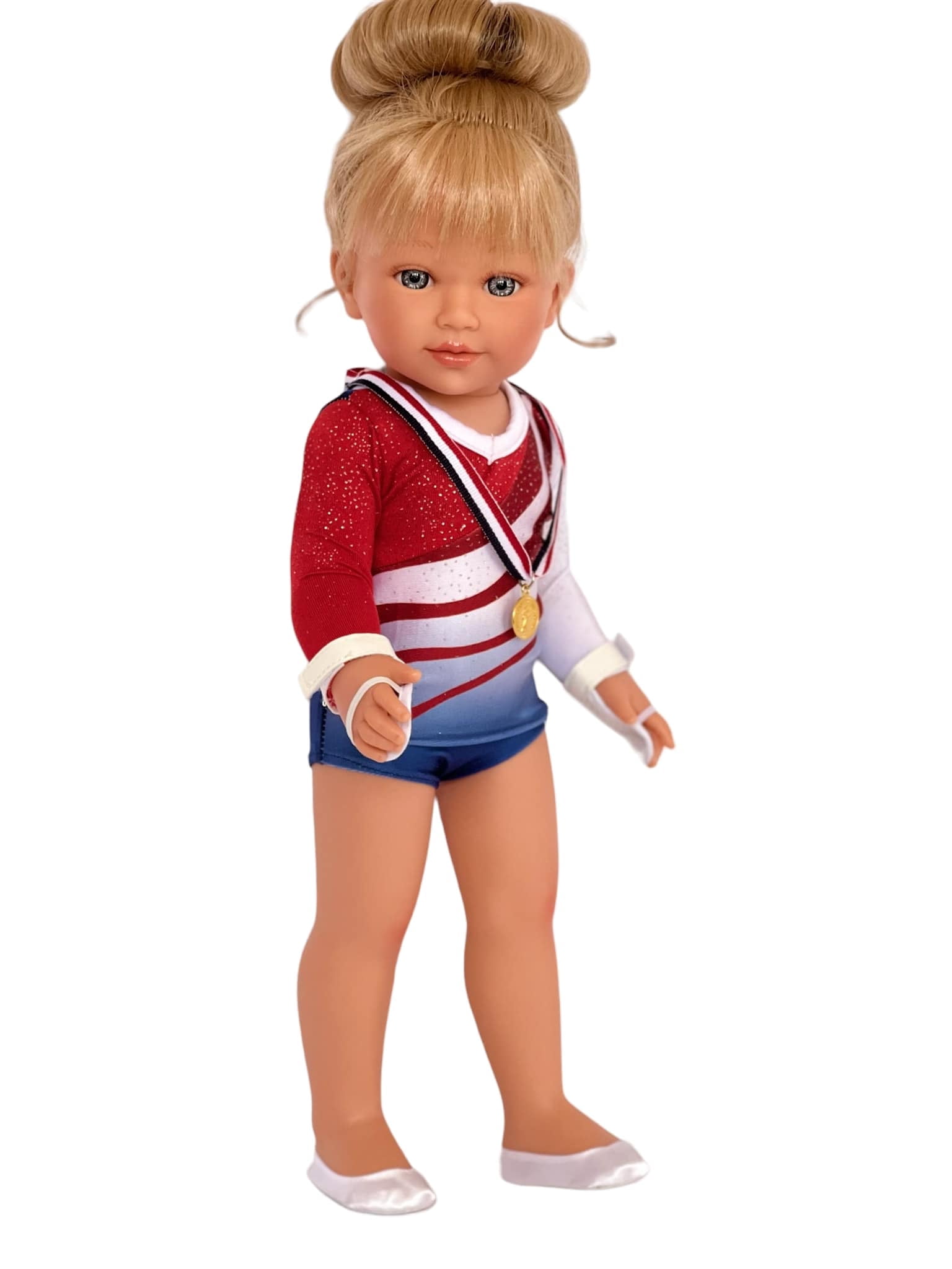 18-Inch Red Gymnastics Outfit for Dolls with Slippers, Medal, Guards ...