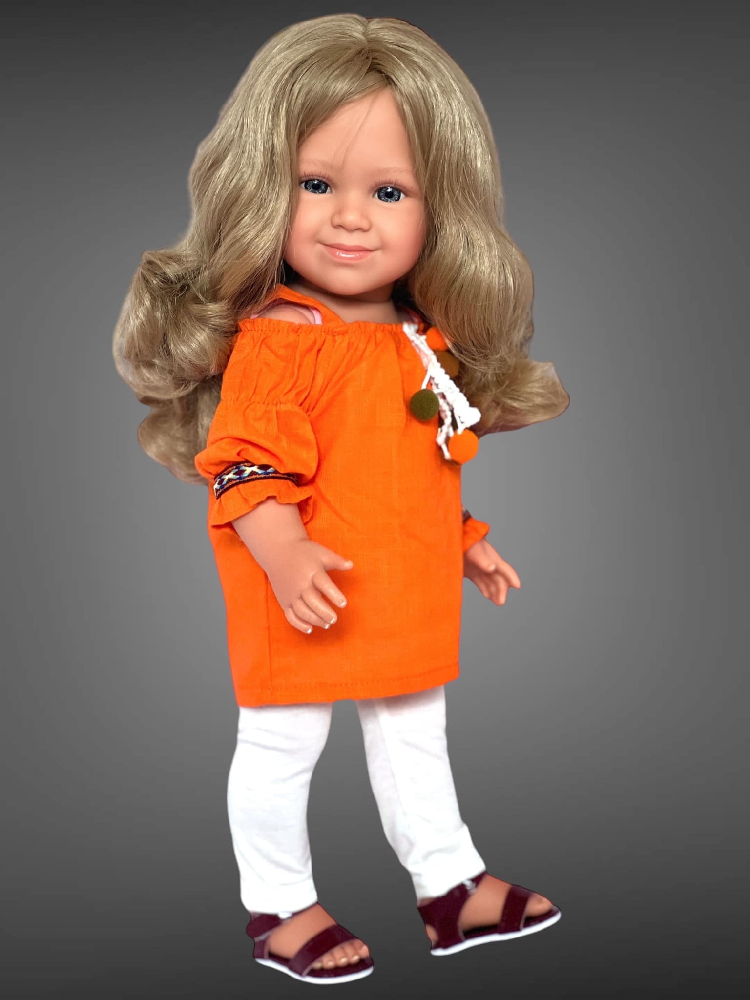 MBD® Pumpkin Spice Tunic for 18 Inch Kennedy and Friends Dolls- 18 Inch Doll Clothes - Walmart.com