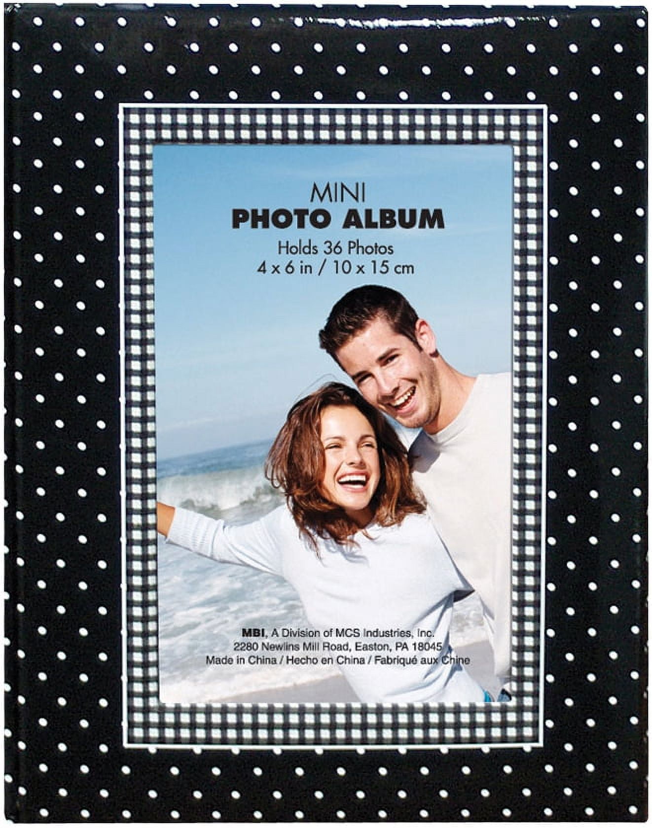 MBI Photo Brag Book 4"X6" -Black W/White Dots - Walmart.com