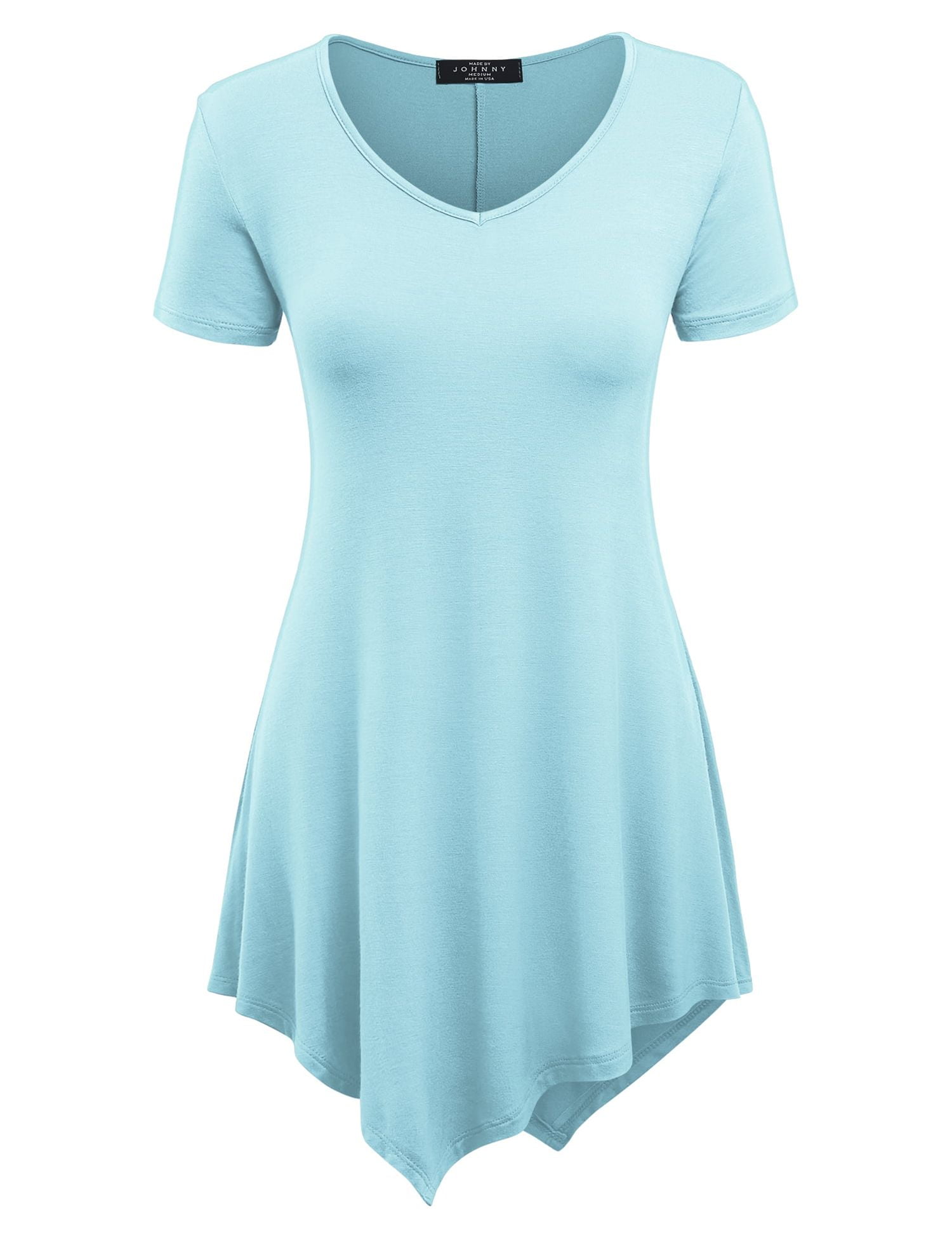 MBJ WT638 Womens Scoop Neck Trapeze Tunic XS AQUA - Walmart.com