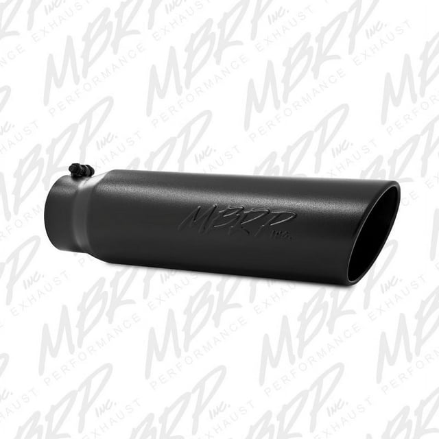MBRP Universal 5in OD Angled Rolled End 4in Inlet 18in Lgth Black ...