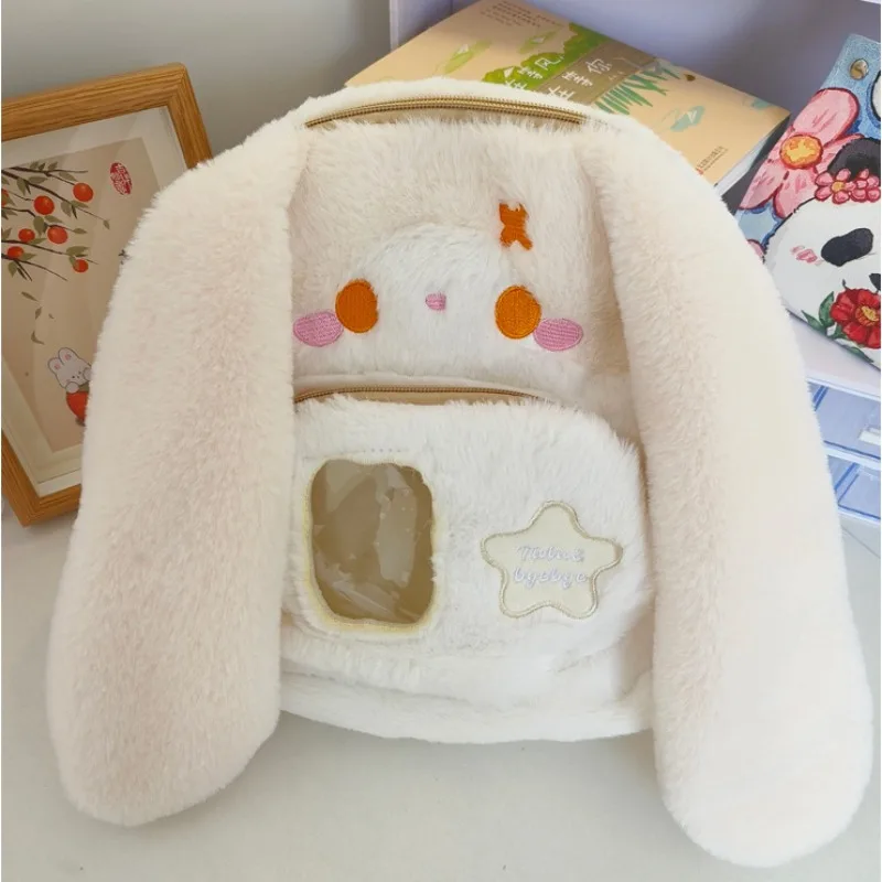 MBTI Cute Bunny Backpacks for Women Japanese Style Fashion Plush ...