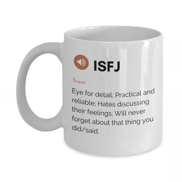 MBTI Definition Cup, ISFJ Personality Test Cup, Gift Giving ...