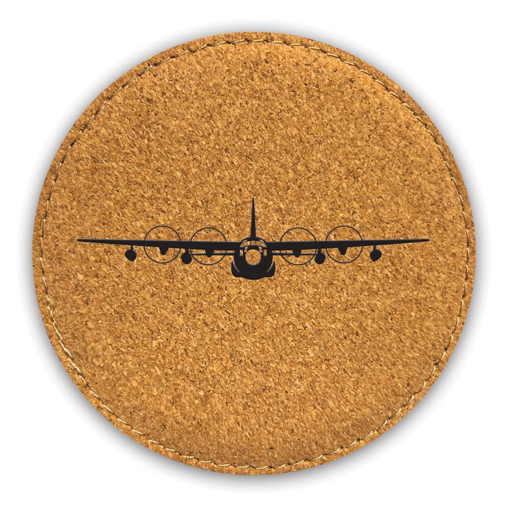 MC-130 Spinning Props Coaster Laser Engraved Leatherette - Round ...
