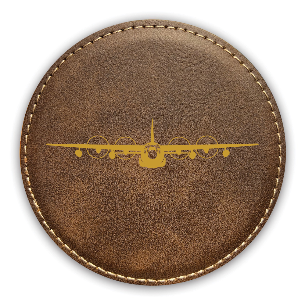 MC-130 Spinning Props Coaster Laser Engraved Leatherette - Round ...