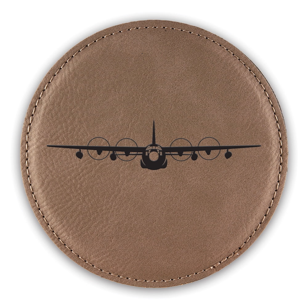 MC-130 Spinning Props Coaster Laser Engraved Leatherette - Round ...