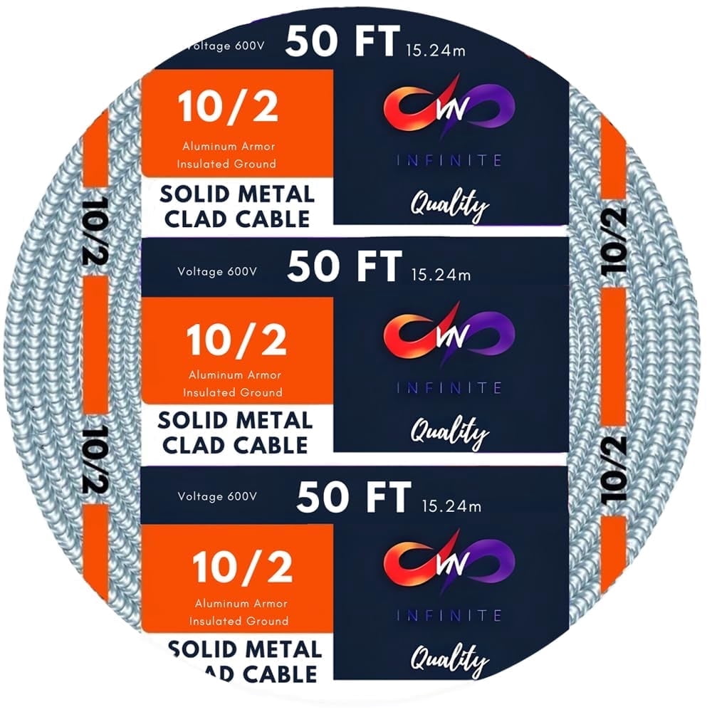 MC Cable 10/2 - Metal Clad - Aluminium Armor Stranded Copper Conductor ...
