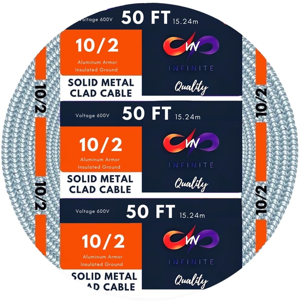 MC Cable 10/2 - Metal Clad - Aluminium Armor Stranded Copper Conductor ...
