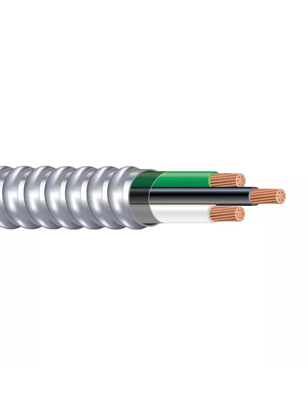 MC Cable Solid Metal Clad 6/2 Type Cable (25 ft) - Walmart.com