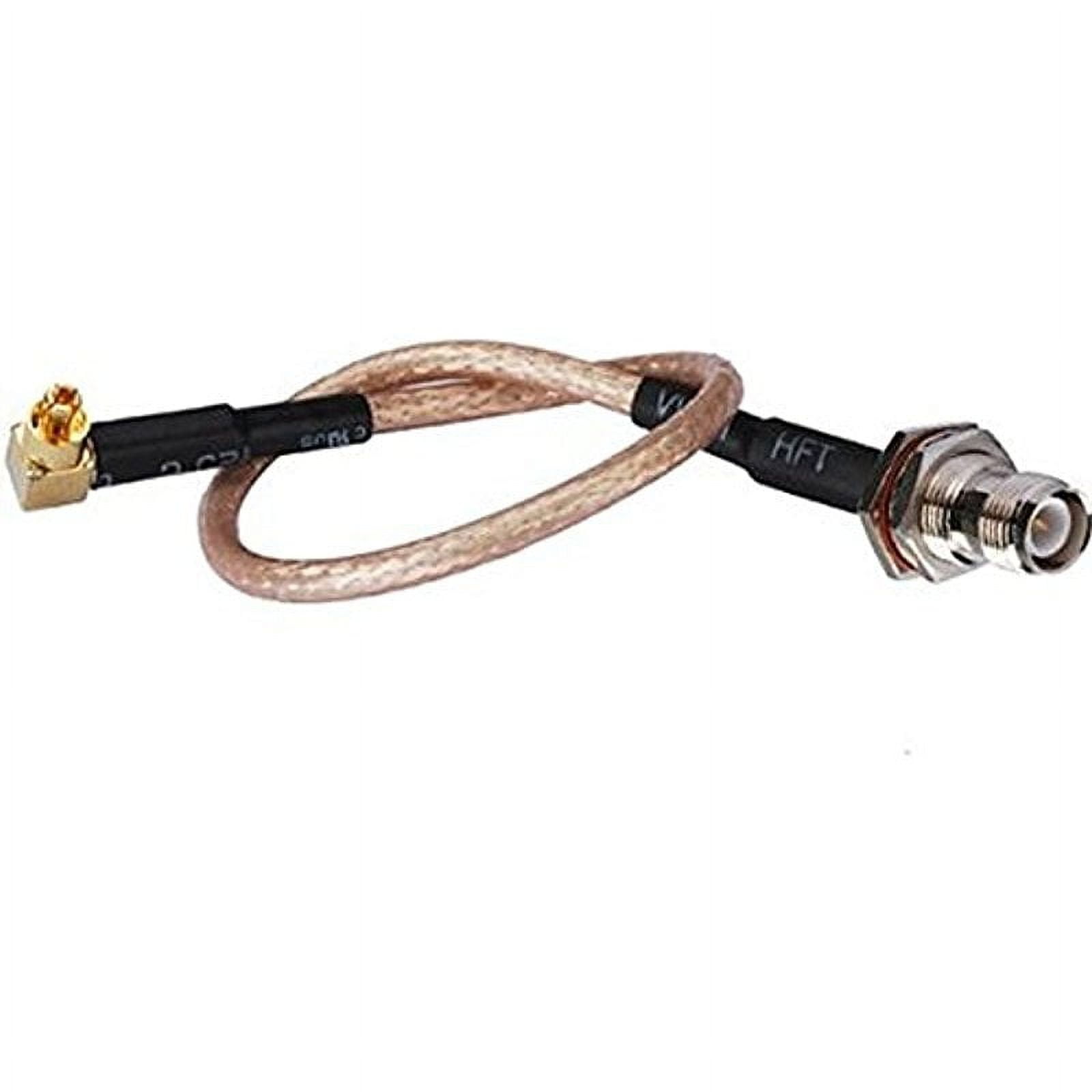 MC-Card Plug Right Angle to Reverse Polarity TNC Female Bulkhead Mount ...