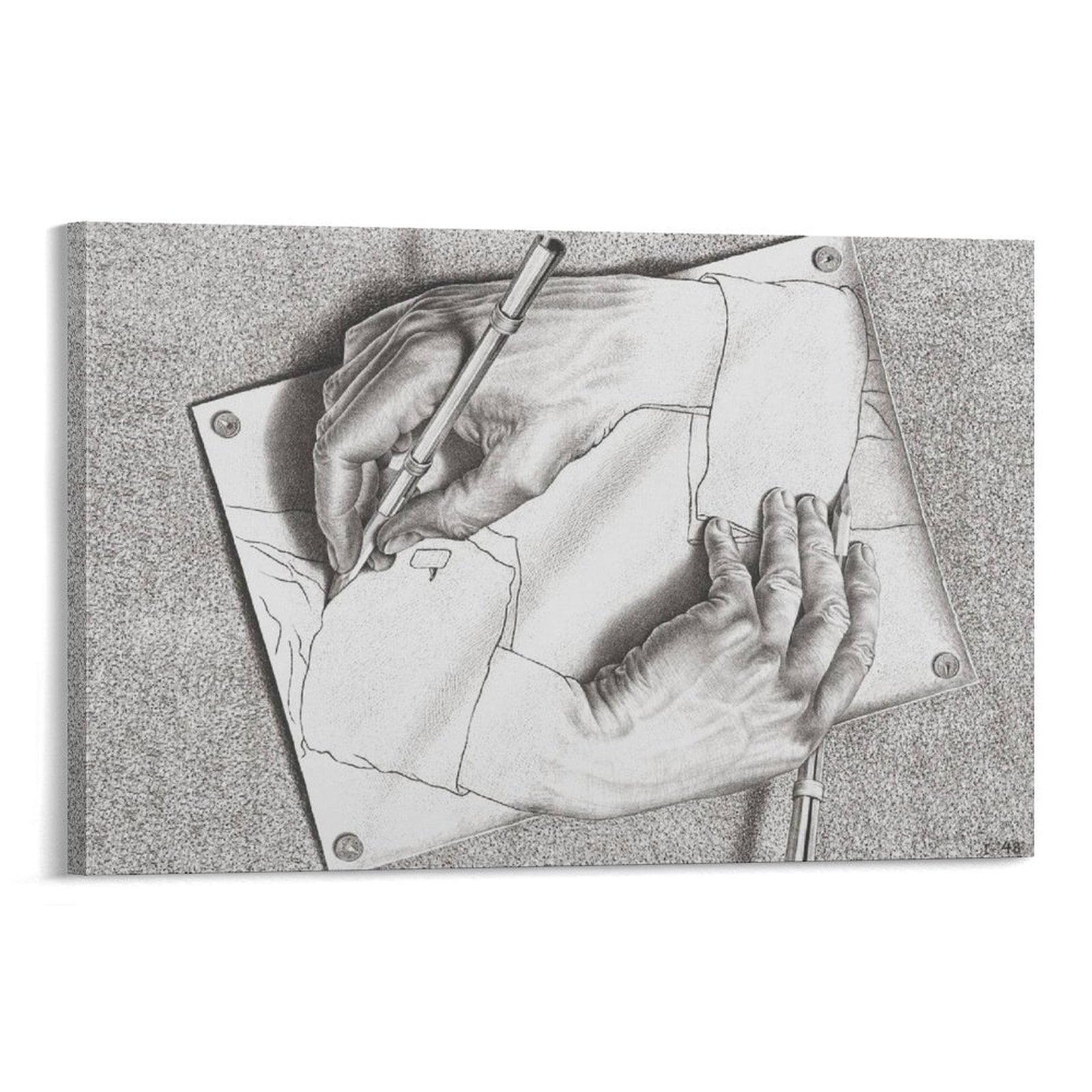 MC Escher Abstract Print Painting Black And White Poster (23) Home ...