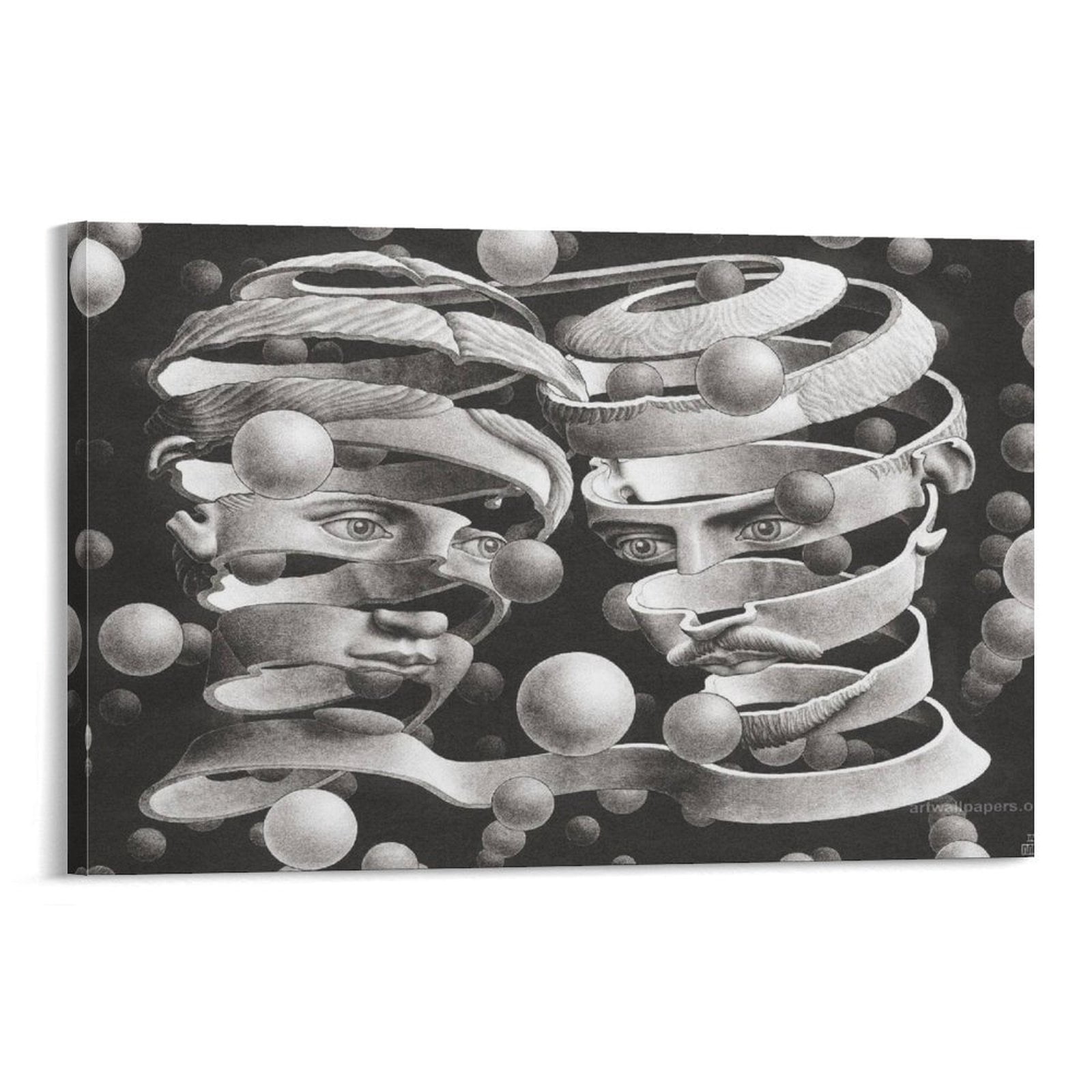 MC Escher Abstract Print Painting Black And White Poster (26) Artworks ...