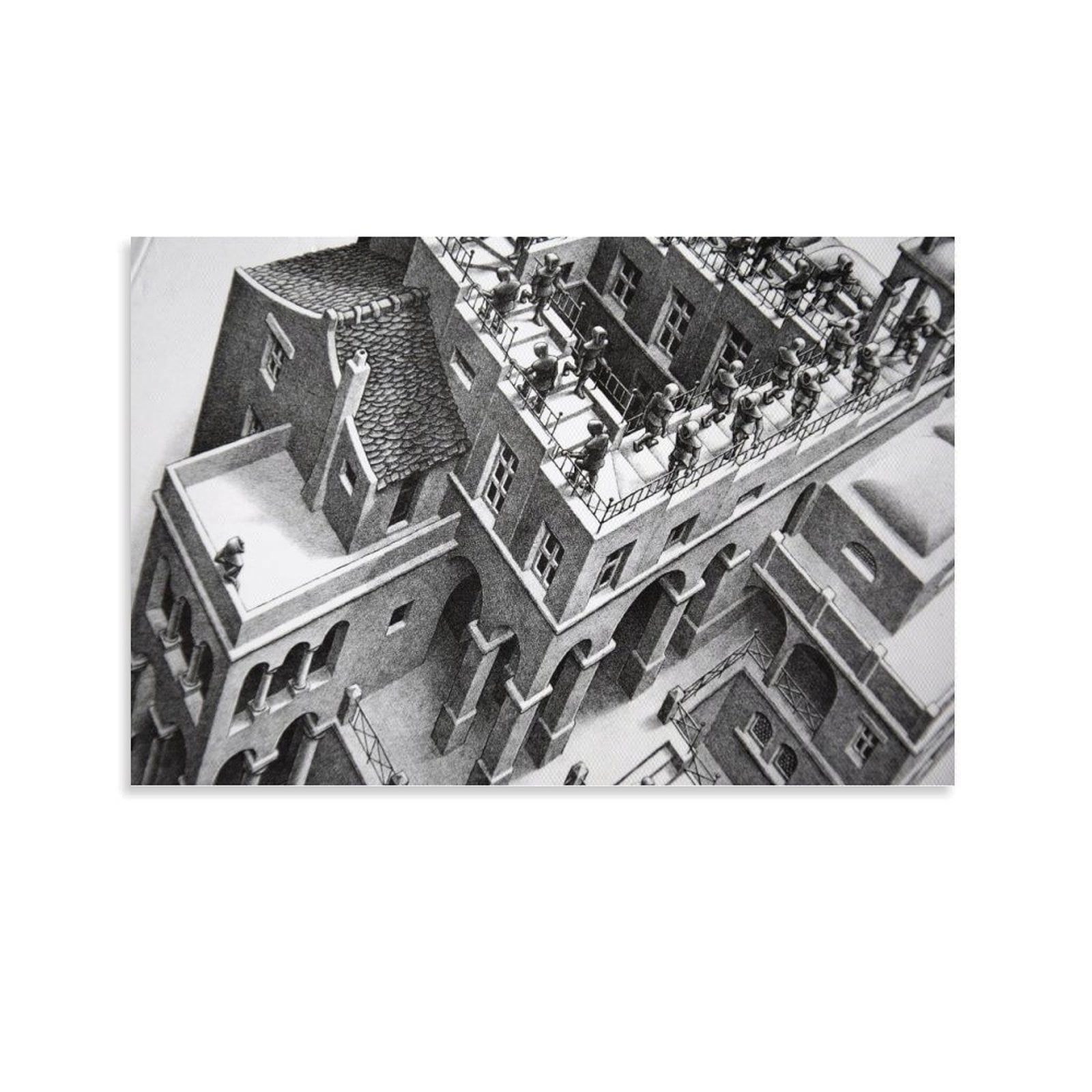 MC Escher Abstract Print Painting Black And White Poster (34) Artworks ...