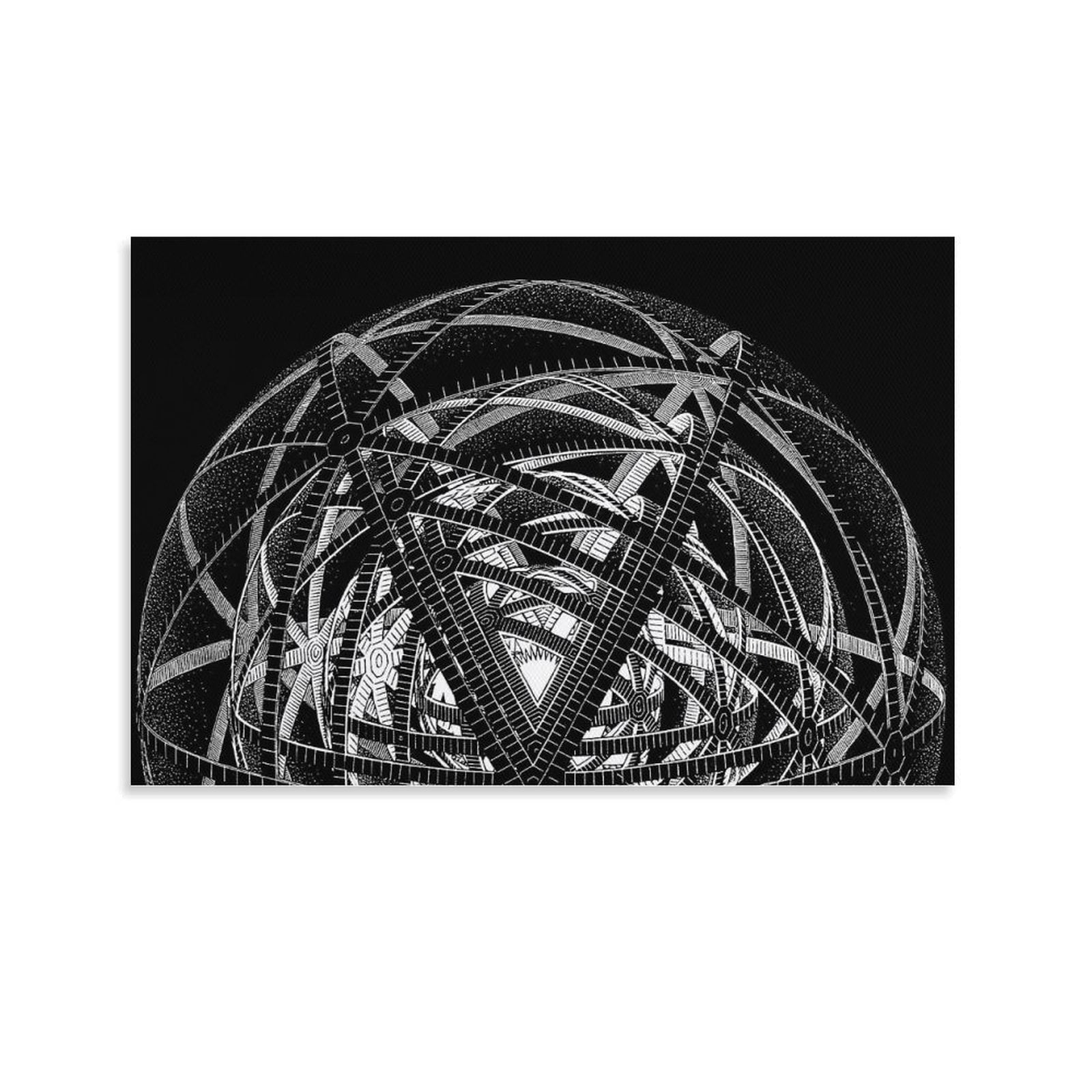 MC Escher Abstract Print Painting Black And White Poster (4) Poster ...