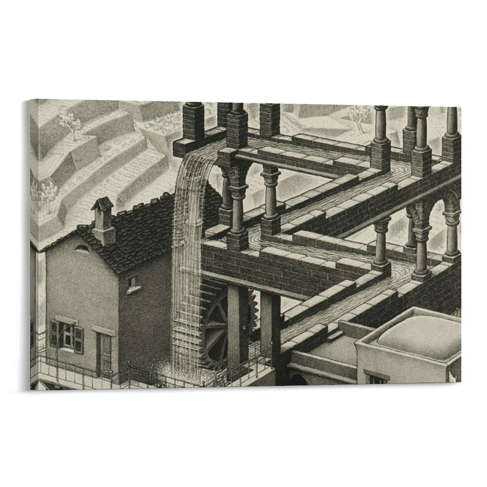 MC Escher Abstract Print Painting Black And White Poster (47) Picture ...