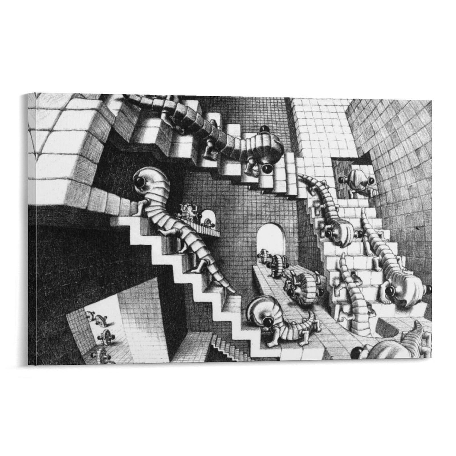 MC Escher Abstract Print Painting Black And White Poster (49) Gifts ...