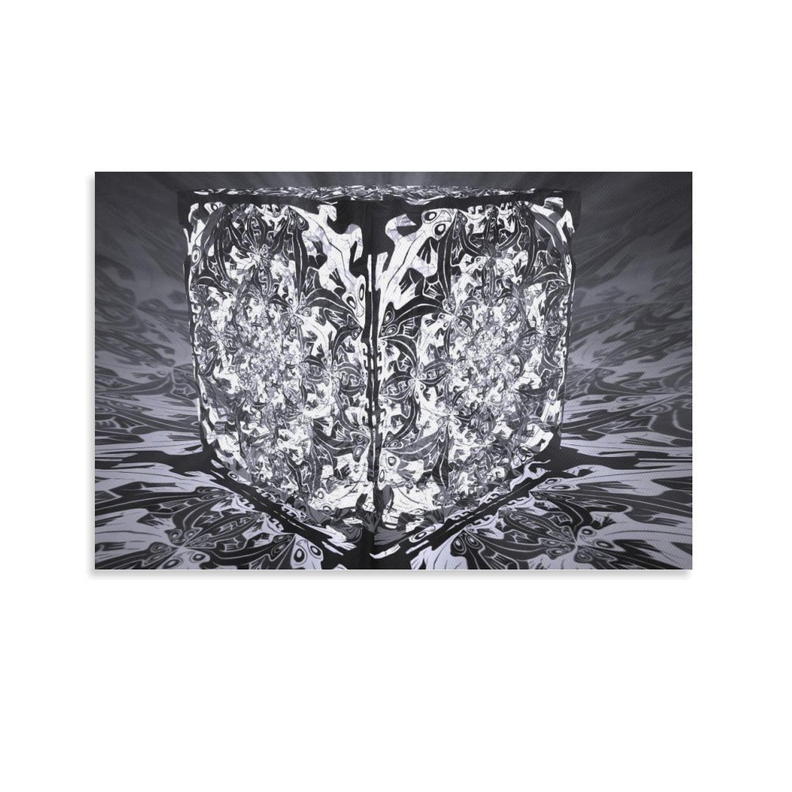 MC Escher Abstract Print Painting Black And White Poster (51) Picture ...