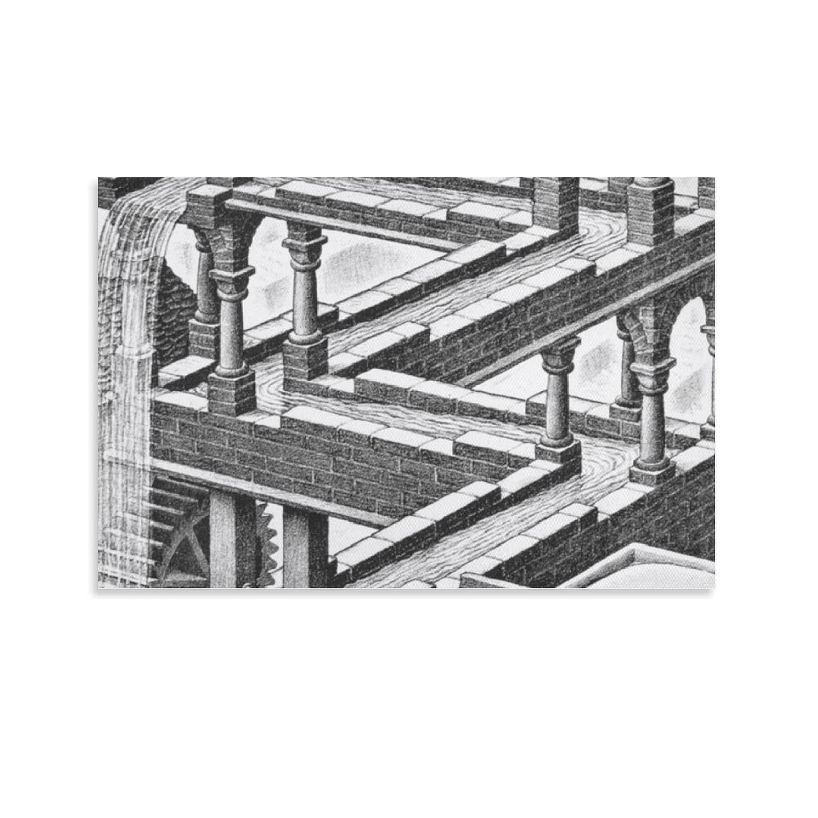 MC Escher Abstract Print Painting Black And White Poster (7) Art Poster ...