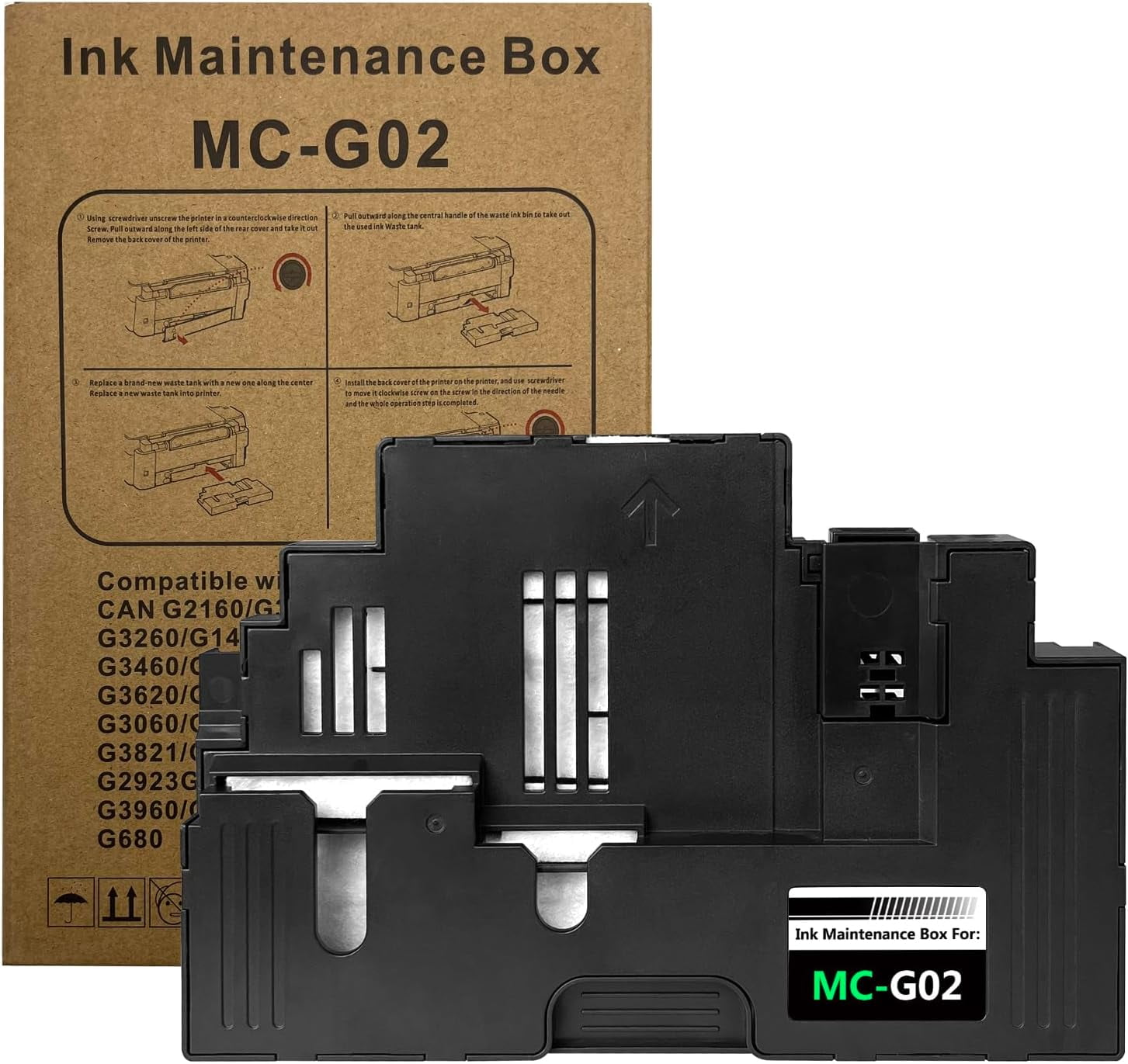 MC-G02 Maintenance Box Tank MCG02 Compatible for Canon PIXMA G2160 ...
