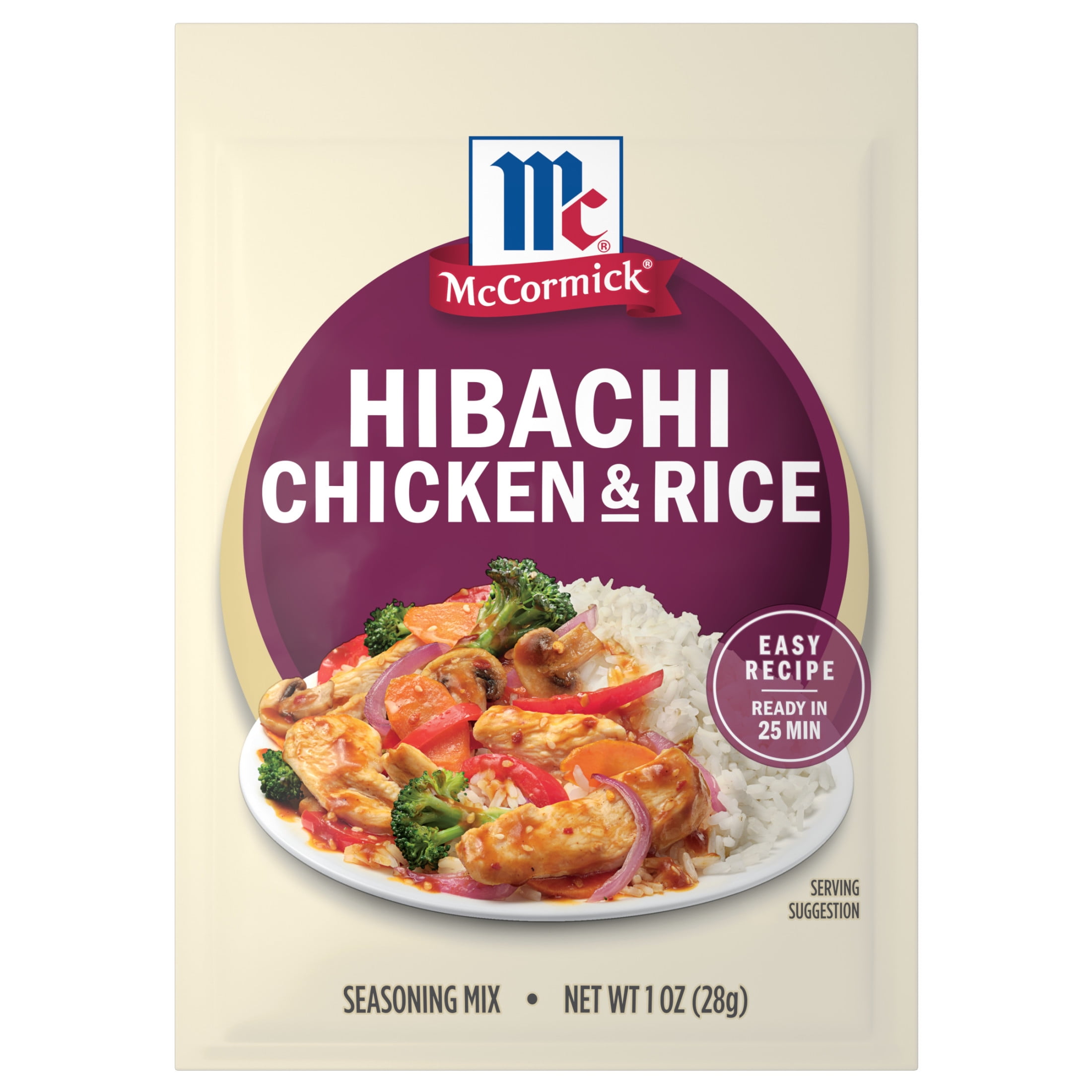 McCormick Gluten Free Hibachi Chicken & Rice Seasoning Mix, 1.0 oz ...