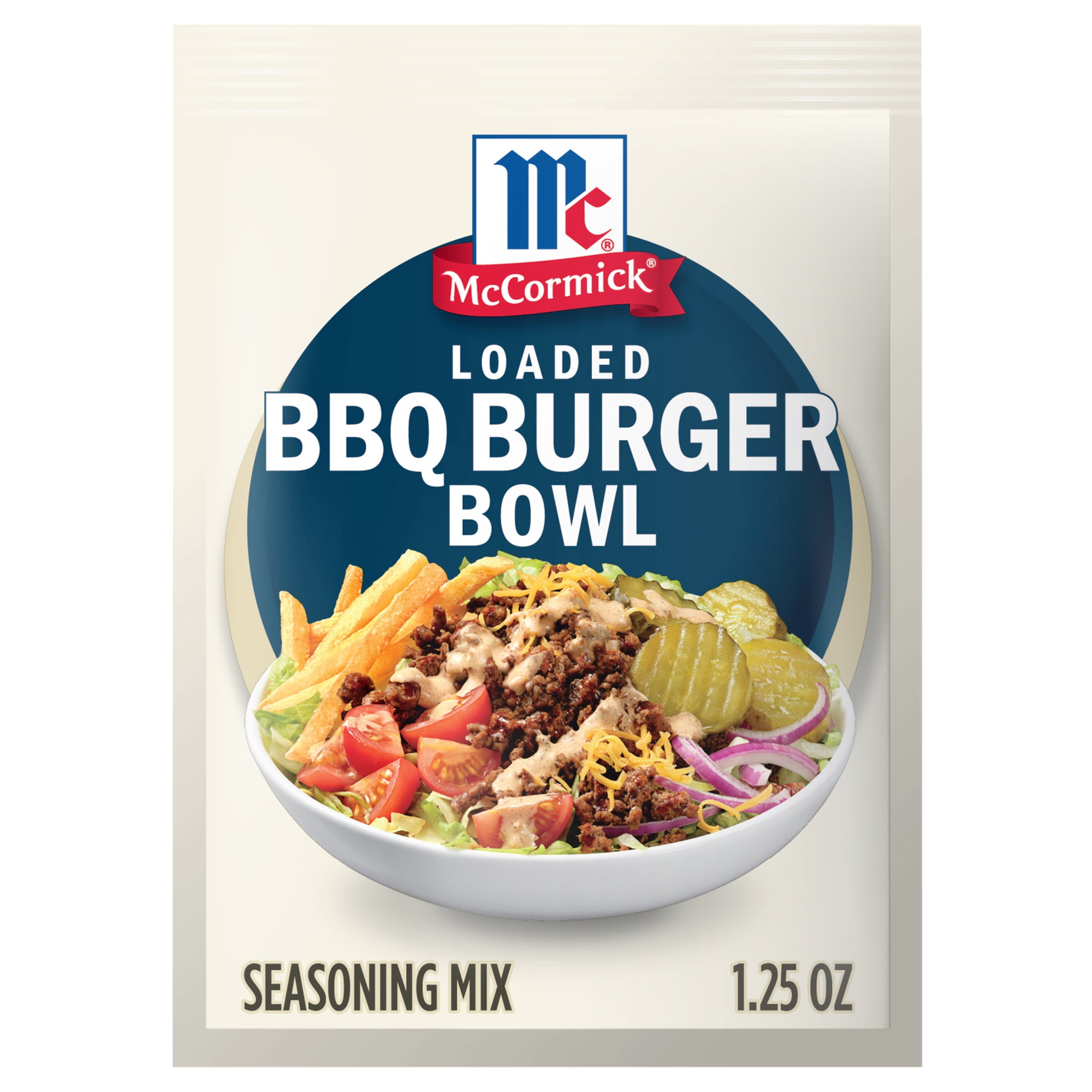 McCormick Loaded BBQ Burger Bowl Seasoning Mix, 1.25 oz Pouch - Walmart.com