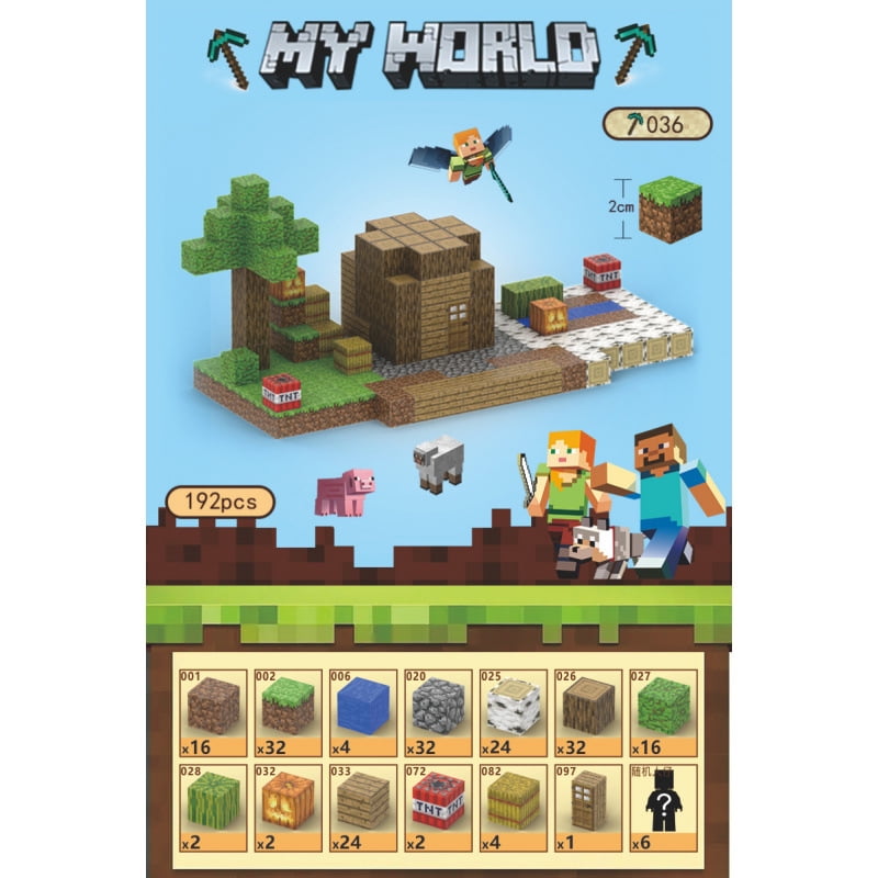 MC Pixelated Village Chief's House Magnetic Cube Building Kit with ...