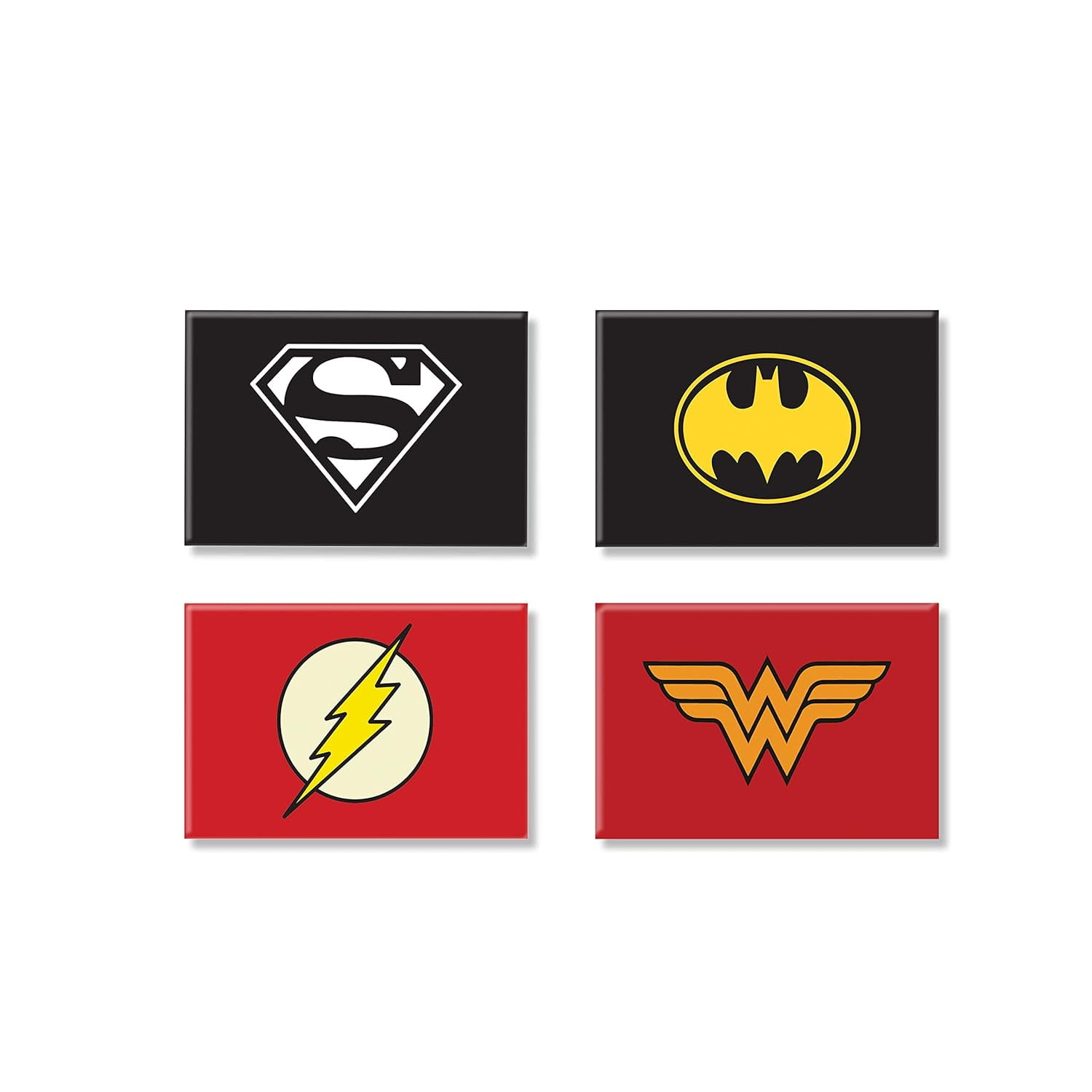 MC SID Razz DC Comics Combo Pack of 4 Rectangular Fridge Magnet Batman ...