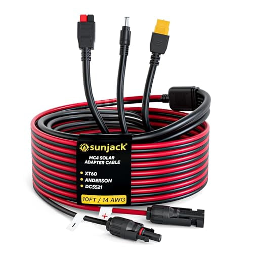 MC4 Solar Panel to Power Station Adapter Cable, XT60 / Anderson ...