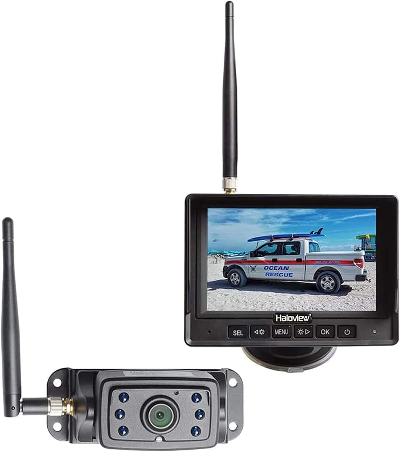 MC5111 5'' 720P HD Digital Wireless Backup Camera System 5'' LCD Rear ...