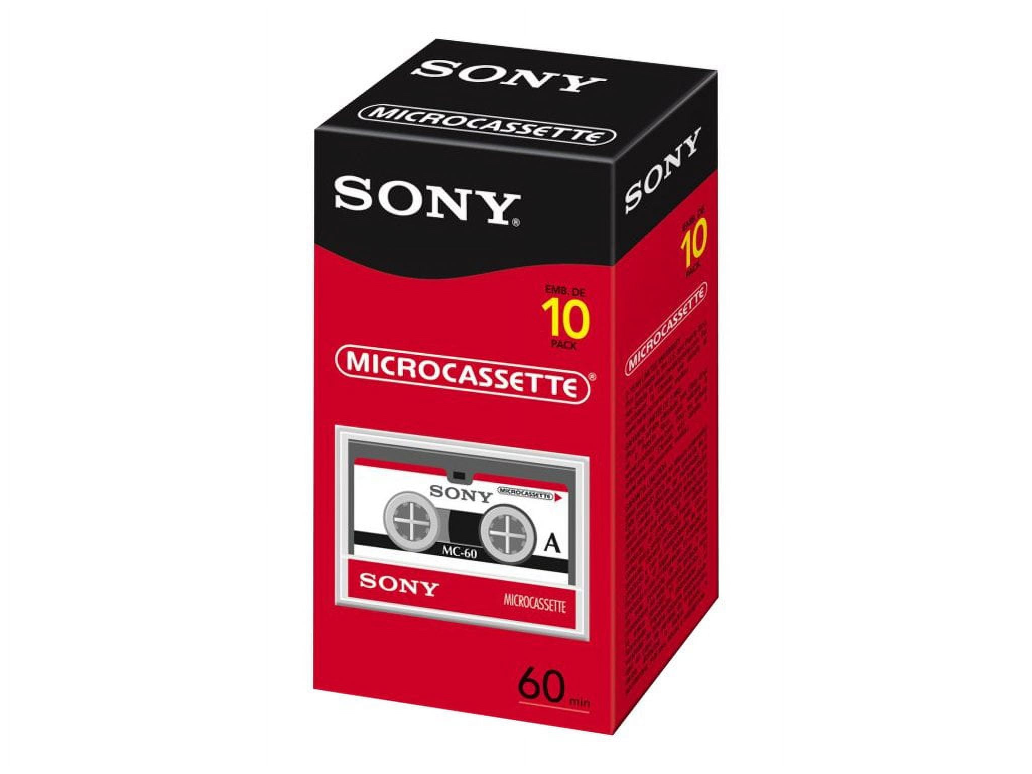 Sony MC60R Microcassette - 10 Pack, 60 Minute Recording, Blank ...
