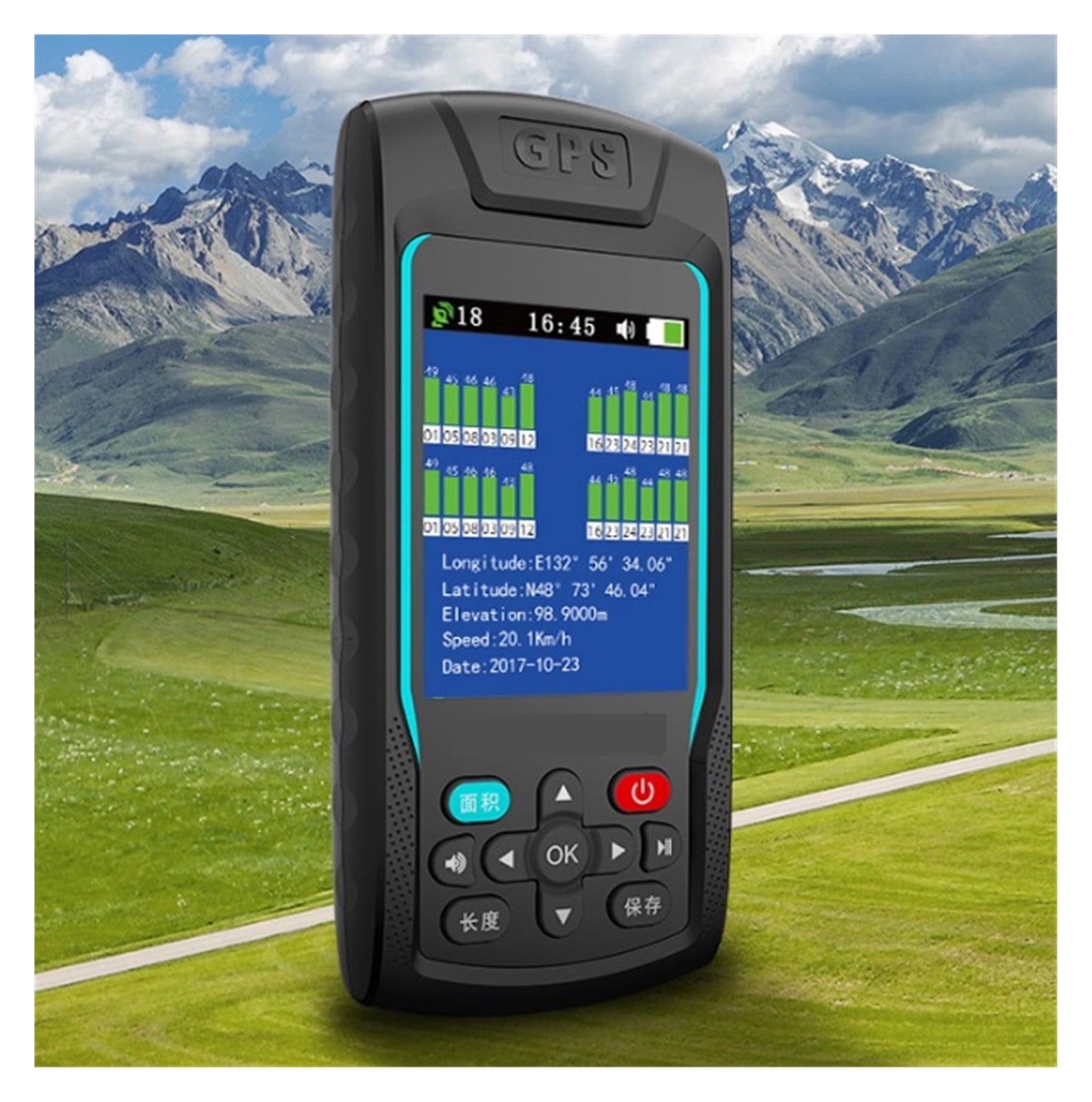 MC8066 GPS Land Measure Meter Plough Area Survey 2.8 Inch LCD Farmland ...