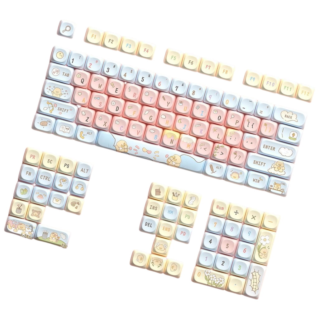 MCA Profile Cartoon Keycaps Thick PBT for 120keys Mechanical Keyboards ...