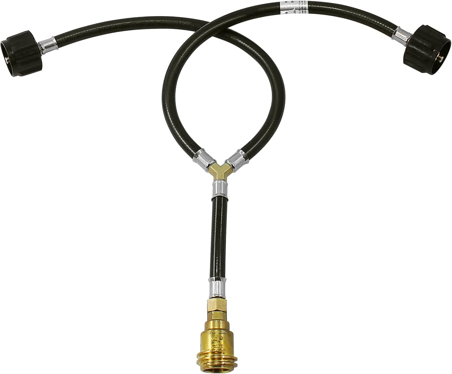 MCAMPAS Propane Y Splitter Hose Adapter - Dual Tank Two Way QCC1 ...