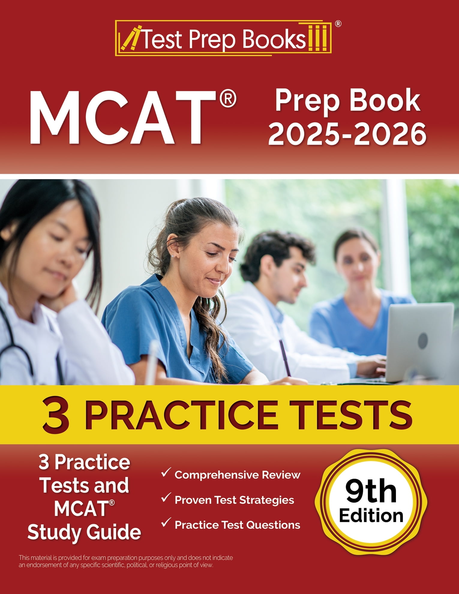 MCAT Prep Book 2025-2026: 3 Practice Tests and MCAT Study Guide [9th ...