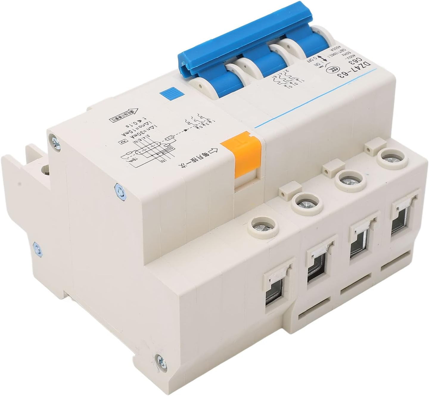 MCB, 4500A Breaking Capacity Circuit Breaker Switch Modular Structure ...
