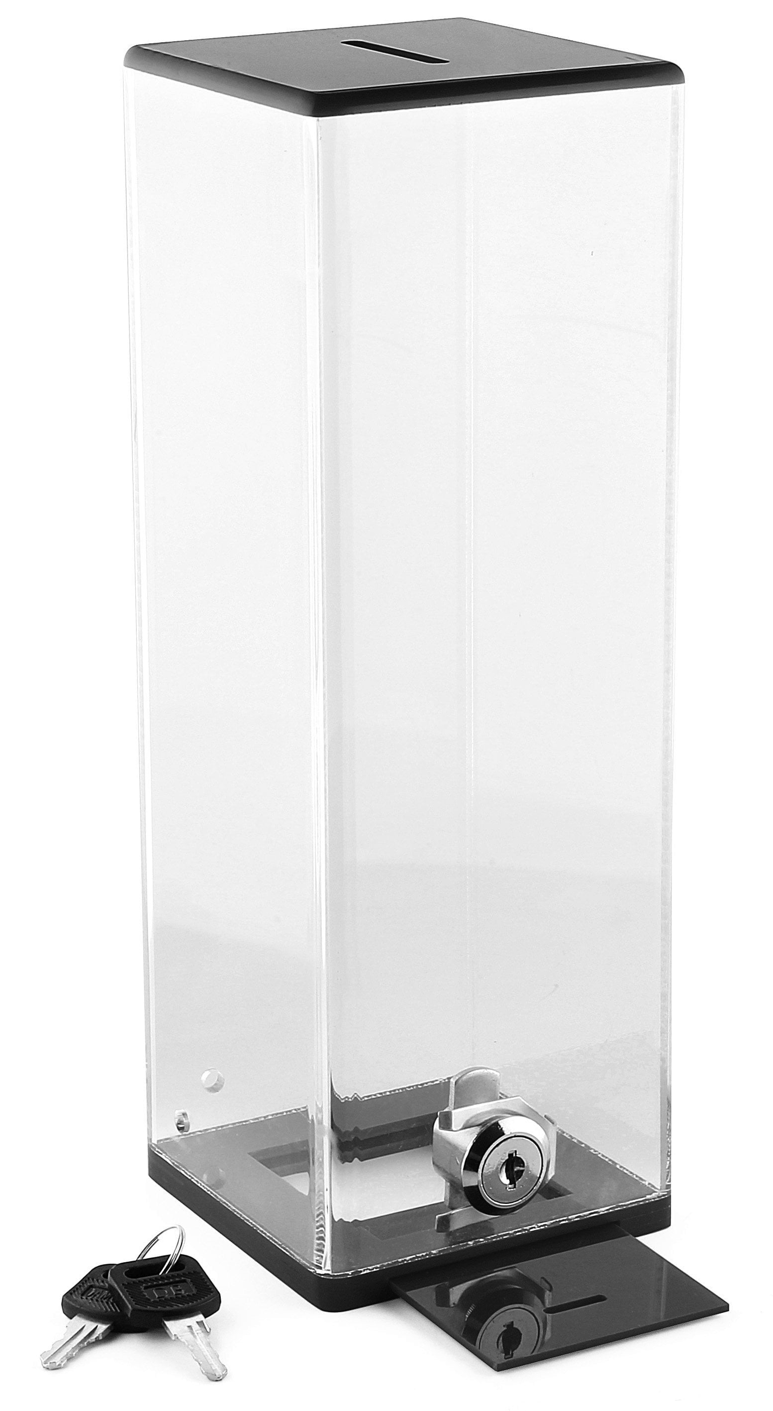 MCB Charity Donation Box - Ticket Box - 10" Tall Square Acrylic ...