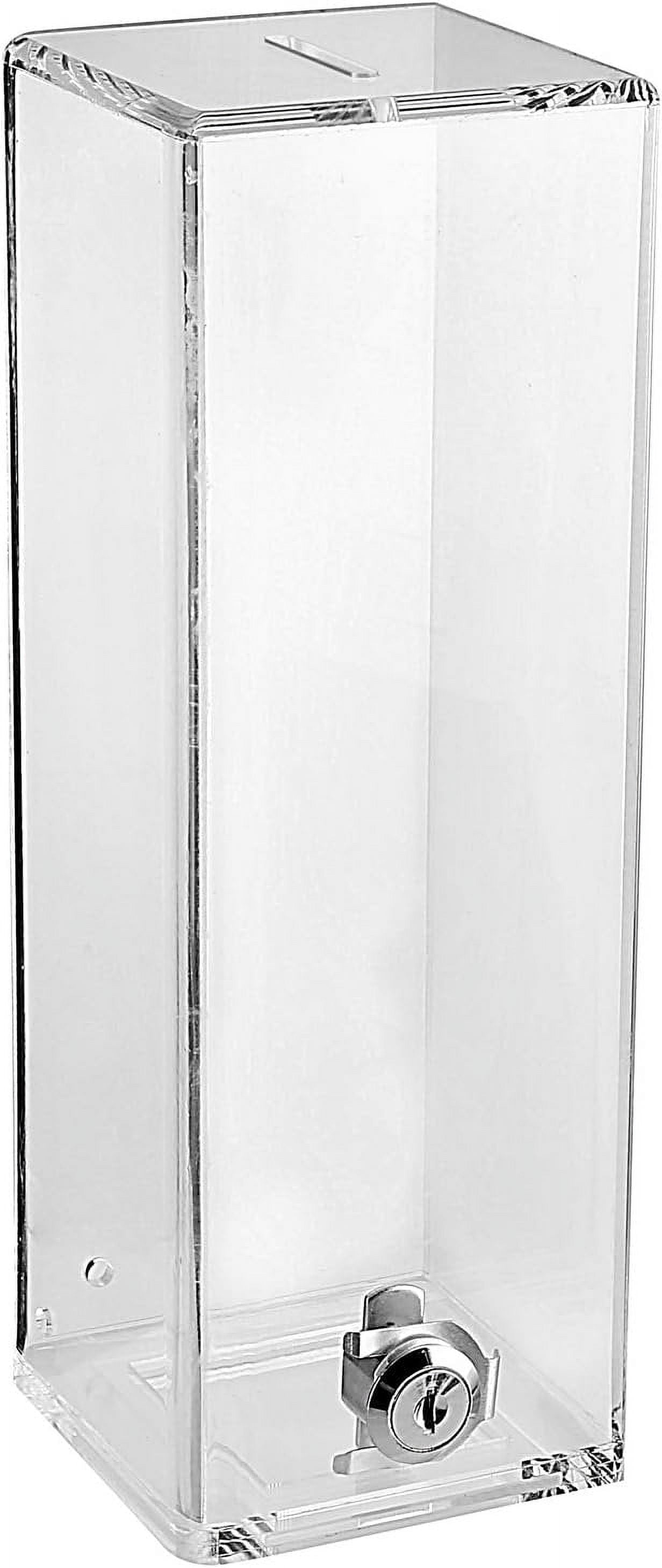 MCB Charity Donation Box - Ticket Box - 10" Tall Square Acrylic ...