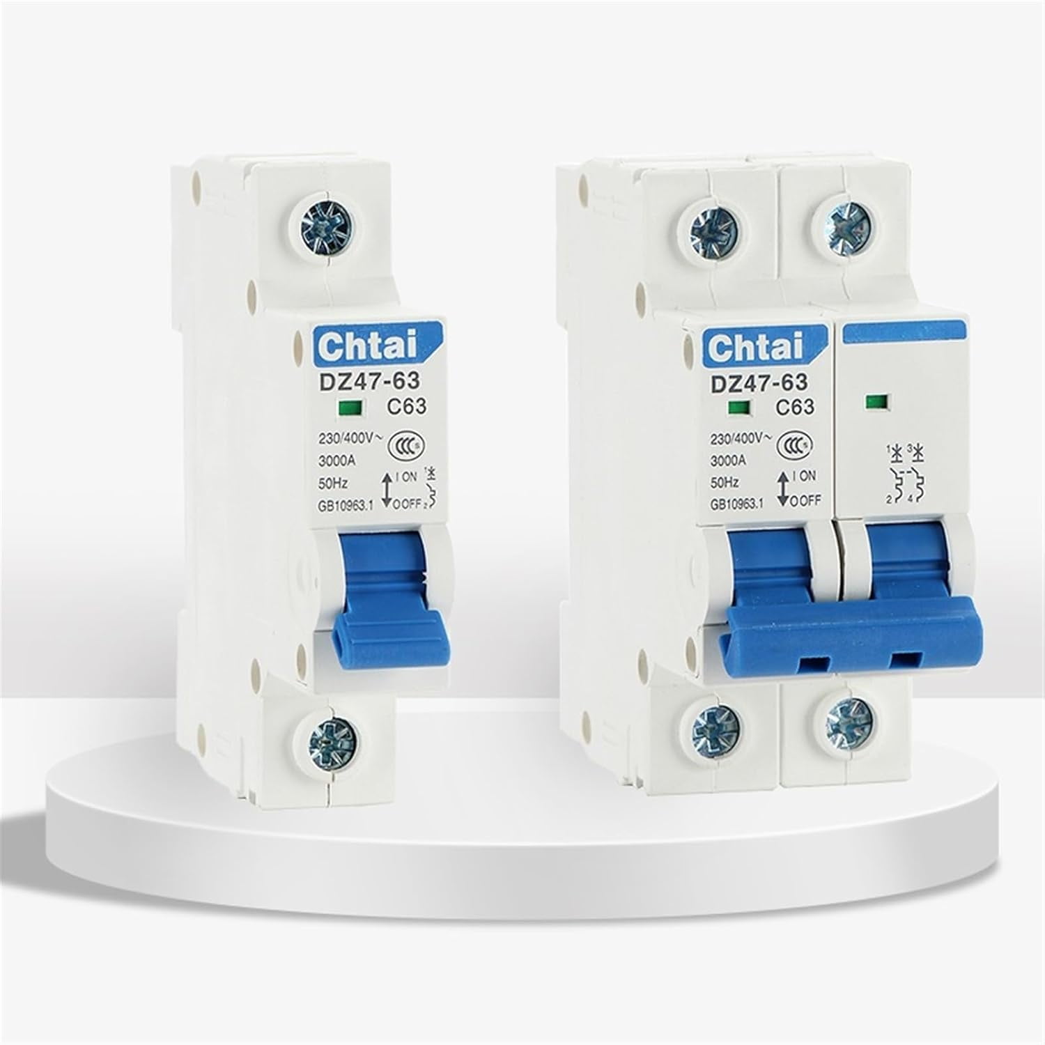 .MCB DZ47-63 1P 2P 3P 4Pole C45 4.5Ka AC Miniature Circuit Breaker Household Air Switch 60Hz 10A ...