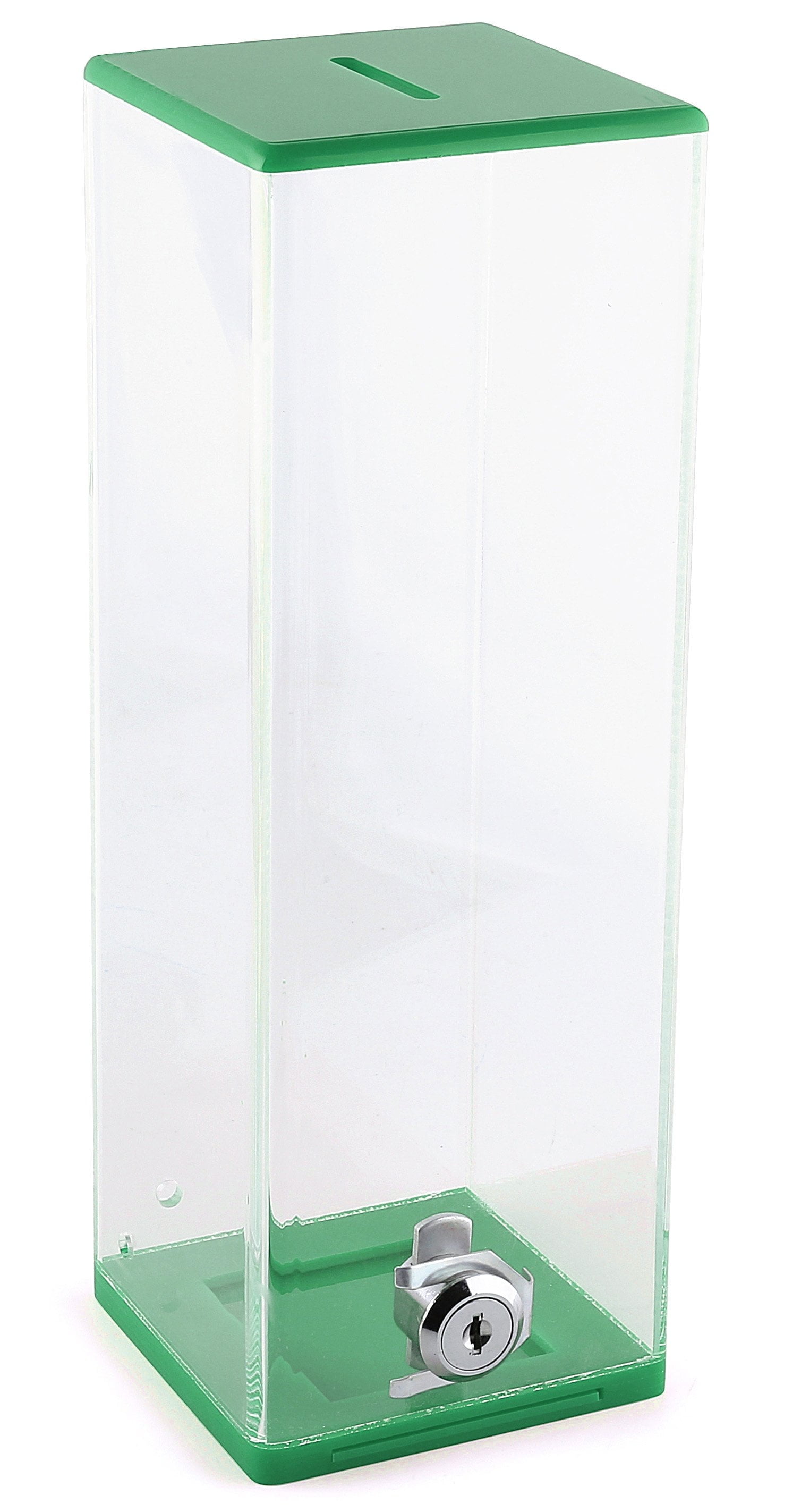 MCB- Donation Box - Ticket Box - 10" Tall Square Acrylic Donation ...