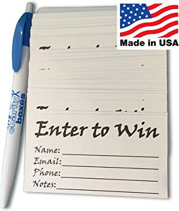 MCB Enter to Win Entry Form Cards for Contest 50-Pack Suggestion and ...
