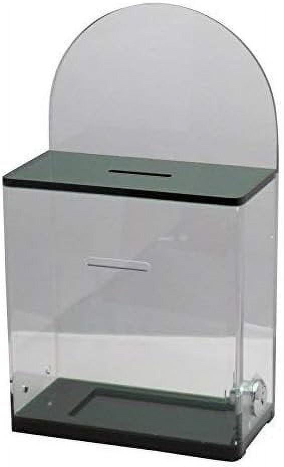 MCB Locked Donation Box with Back Wall Clear Display Area - for ...