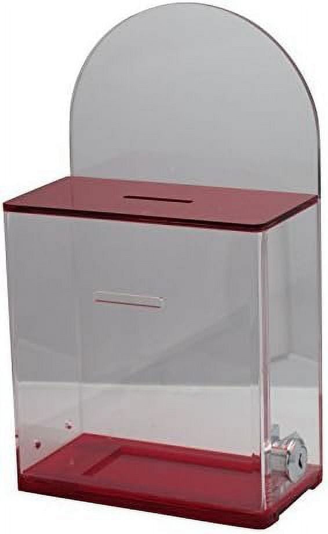 MCB Locked Donation Box with Back Wall Clear Display Area - for ...