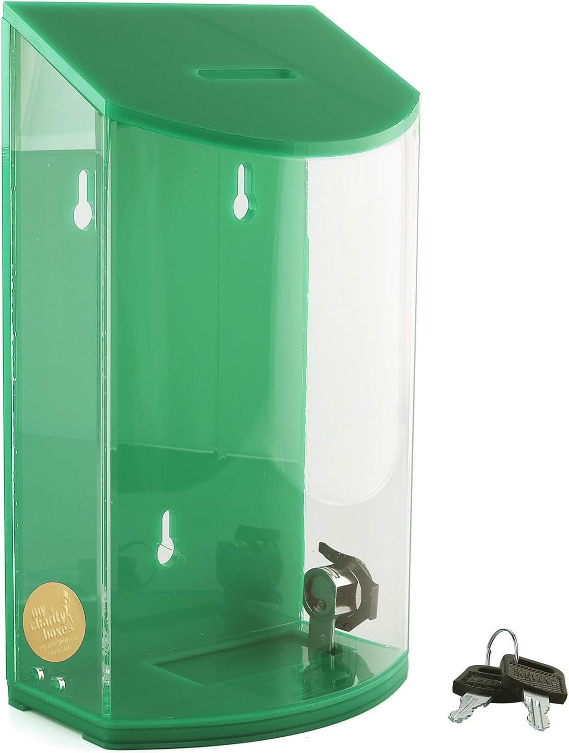 MCB - Rounded Acrylic Charity Box - Donation Box - Collection Box - Tip ...