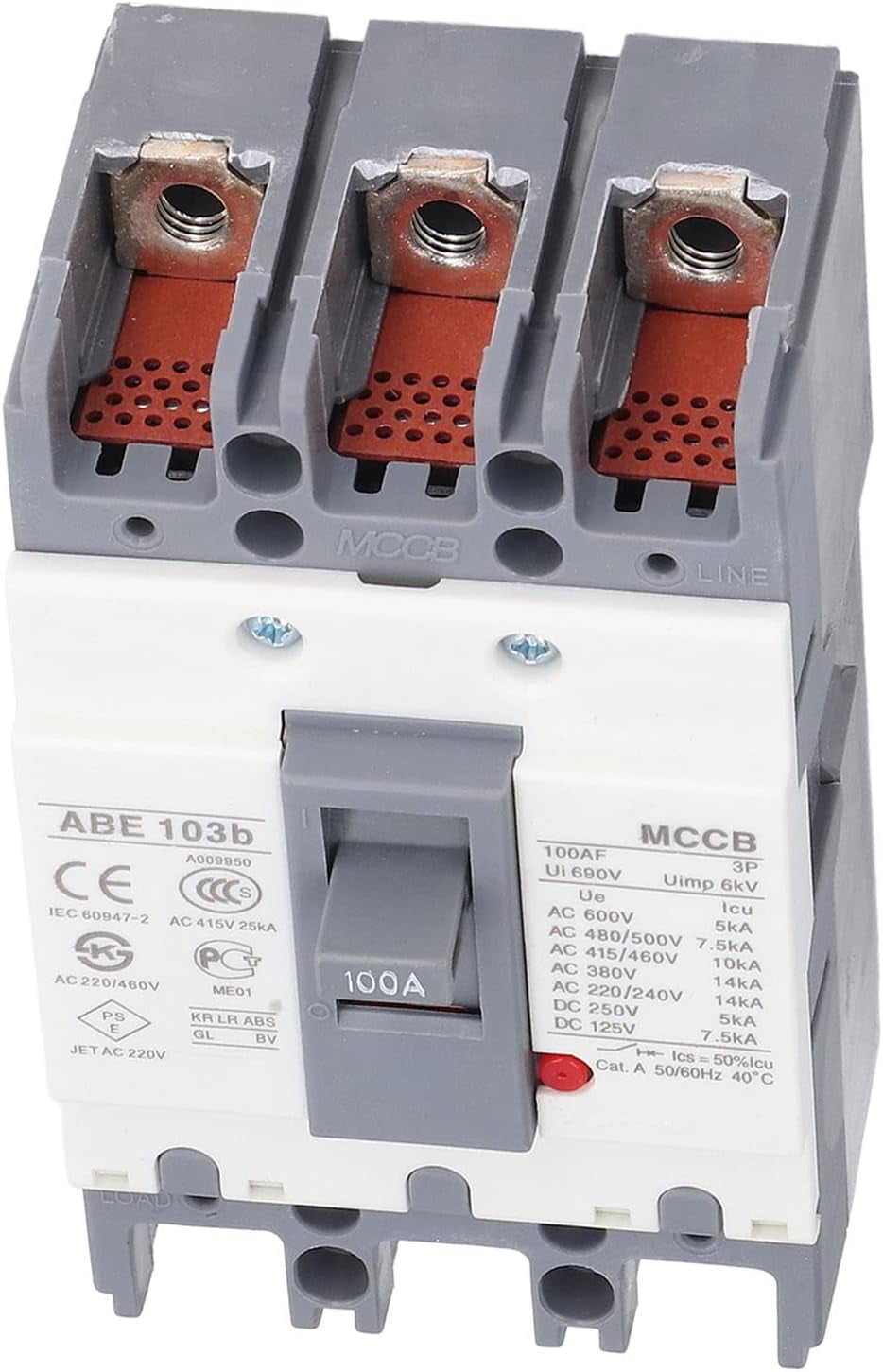 MCCB Circuit Breaker, Overload Protection Flame Retardant Shell Solar ...