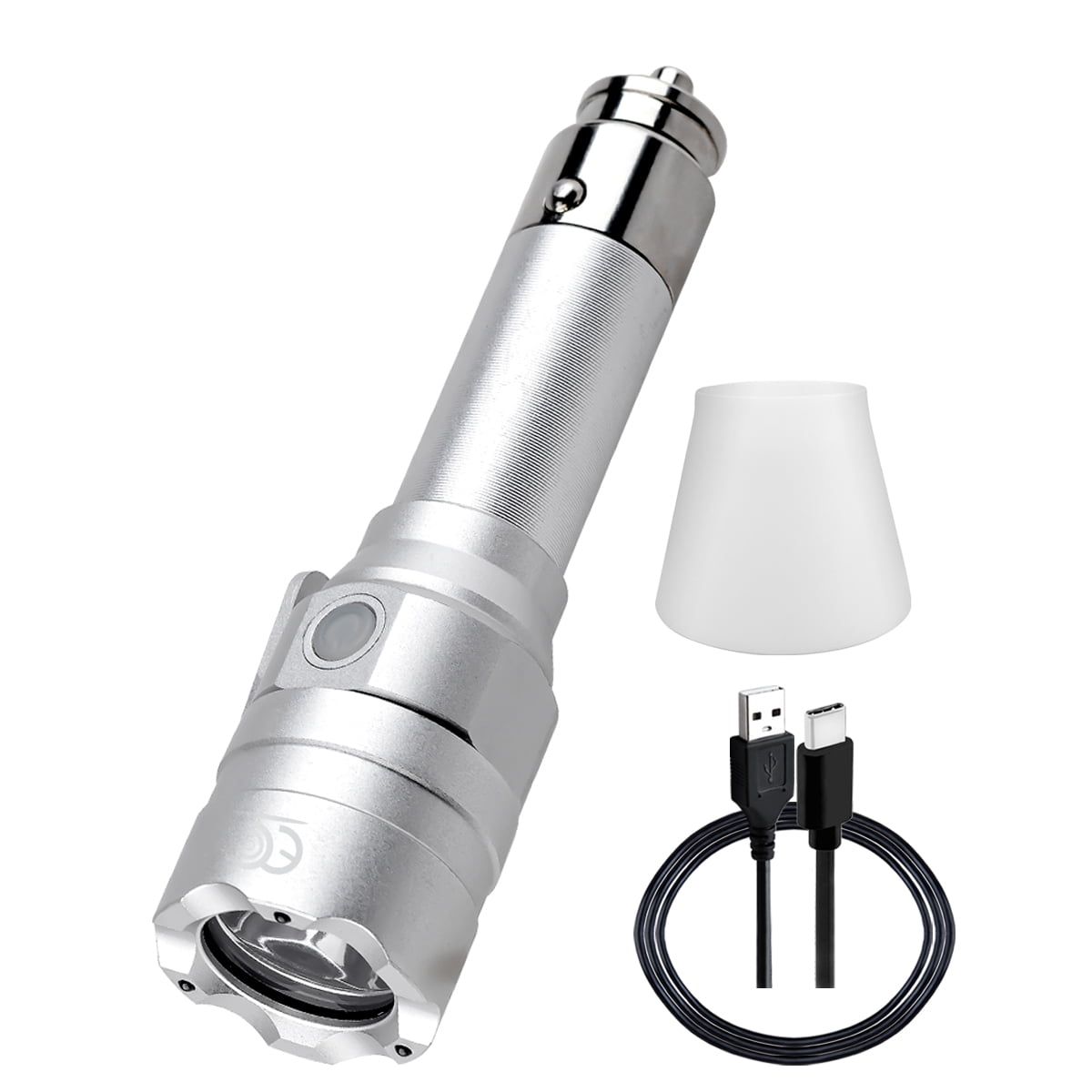 MCCC Small Rechargeable Flashlight with Diffuser,12 Volt Car Cigarette ...