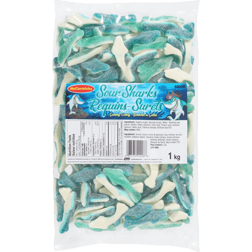 MCCORMICKS Gummy Candy Sour-Sharks 1kg/2.2lbs - Tangy and Chewy Shark ...